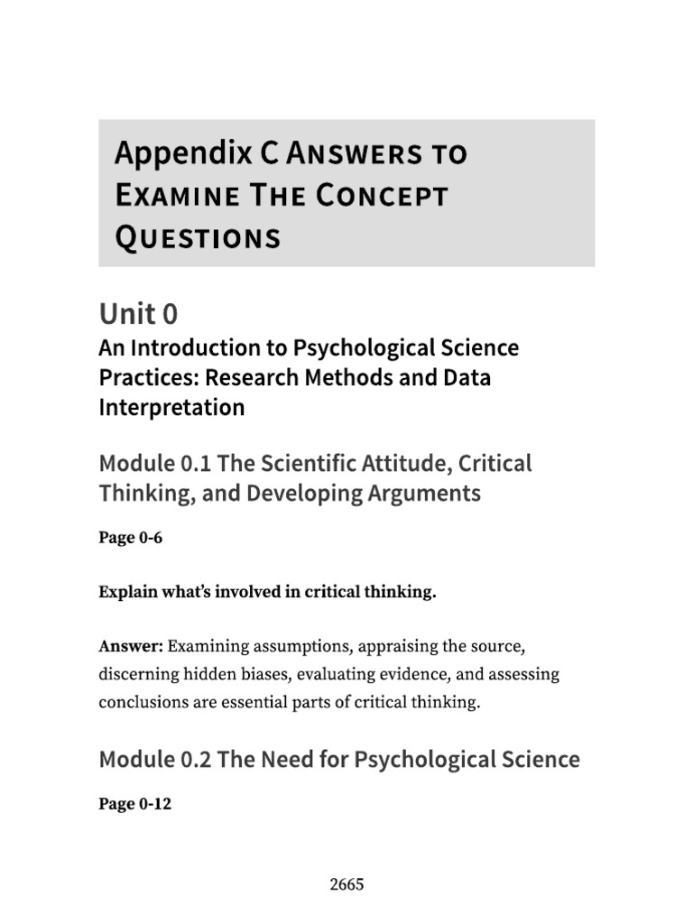Unit 0 Textbook Assignment ANSWER KEY | PDF