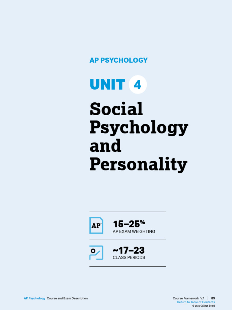 Social Psychology and Personality Unit 4 | PDF | Attitude (Psychology ...
