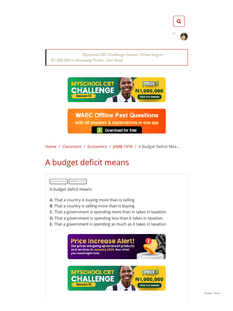 A Budget Deficit Means - Myschool | PDF | Government Budget Balance ...