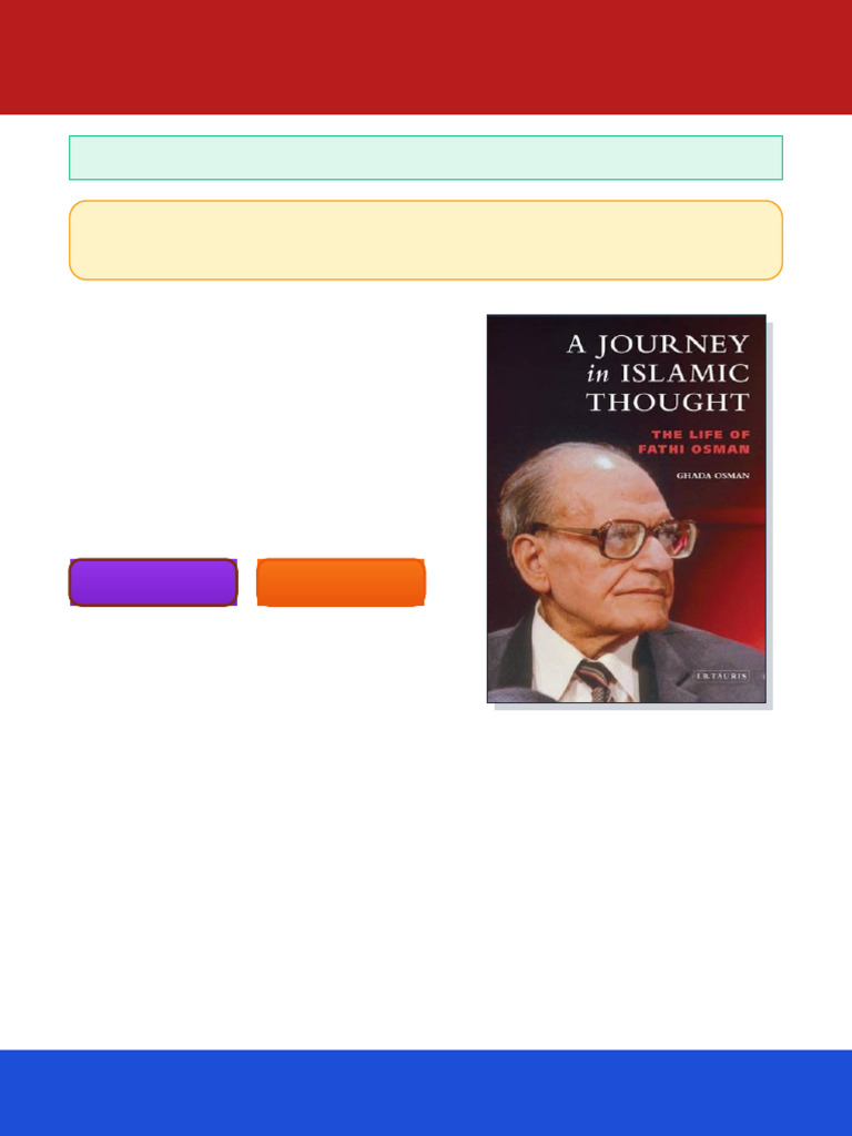 A Journey in Islamic Thought The Life of Fathi Osman 1st Edition Ghada ...