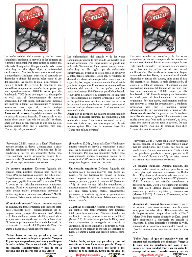 Como Esta Tu Corazon | PDF | Pecado | Corazón