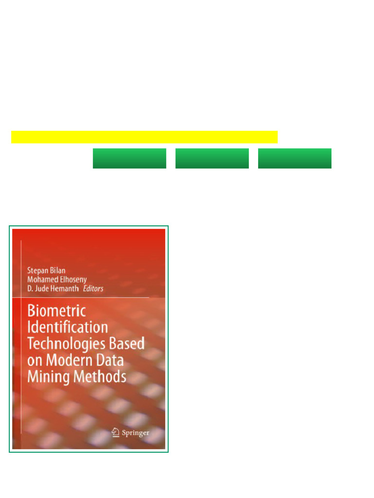 (Ebook) Biometric Identification Technologies Based on Modern Data ...
