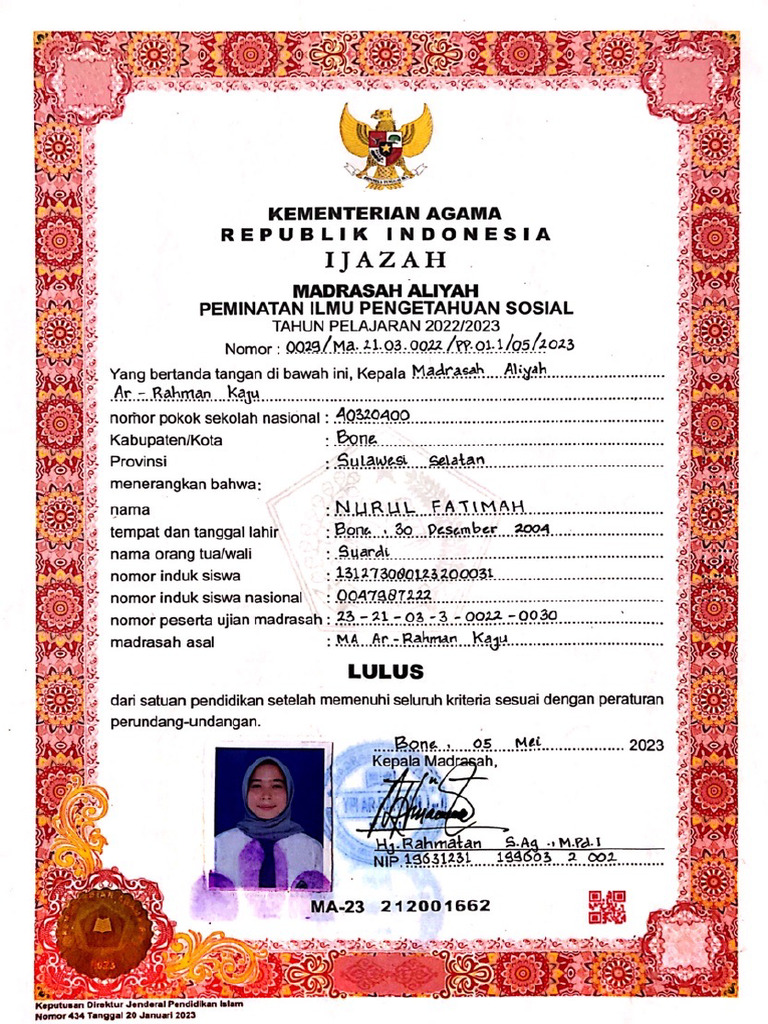 Berkas Nurul Fatimah | PDF