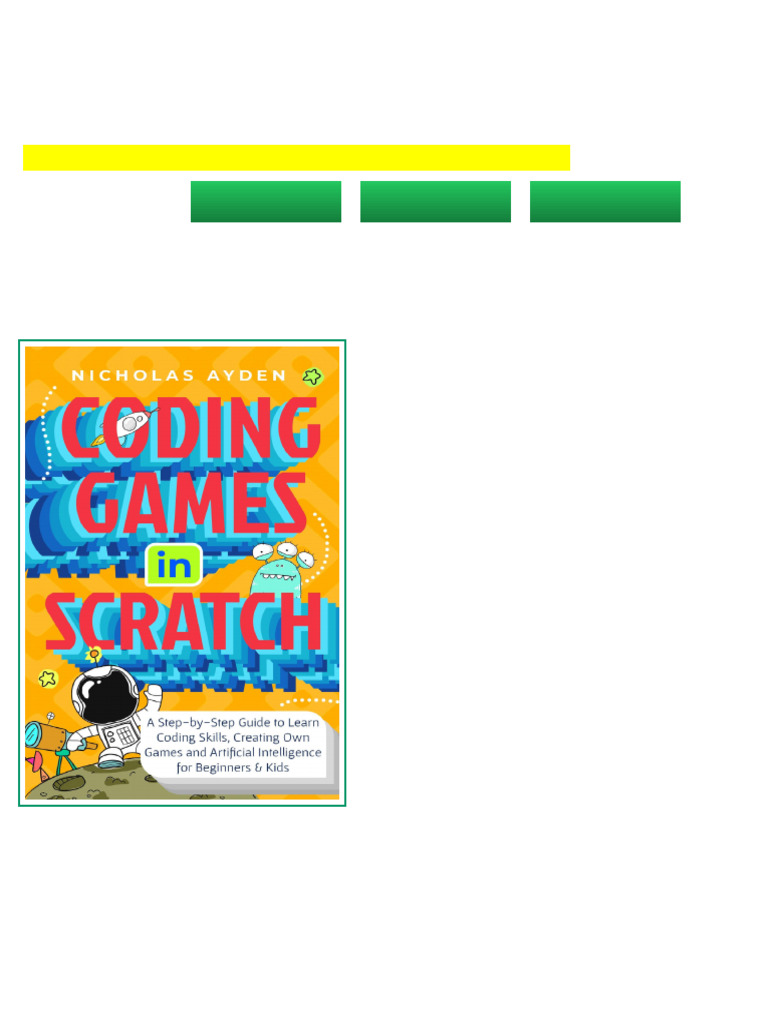 Coding Games in Scratch B0834BMS26 available full chapters | PDF