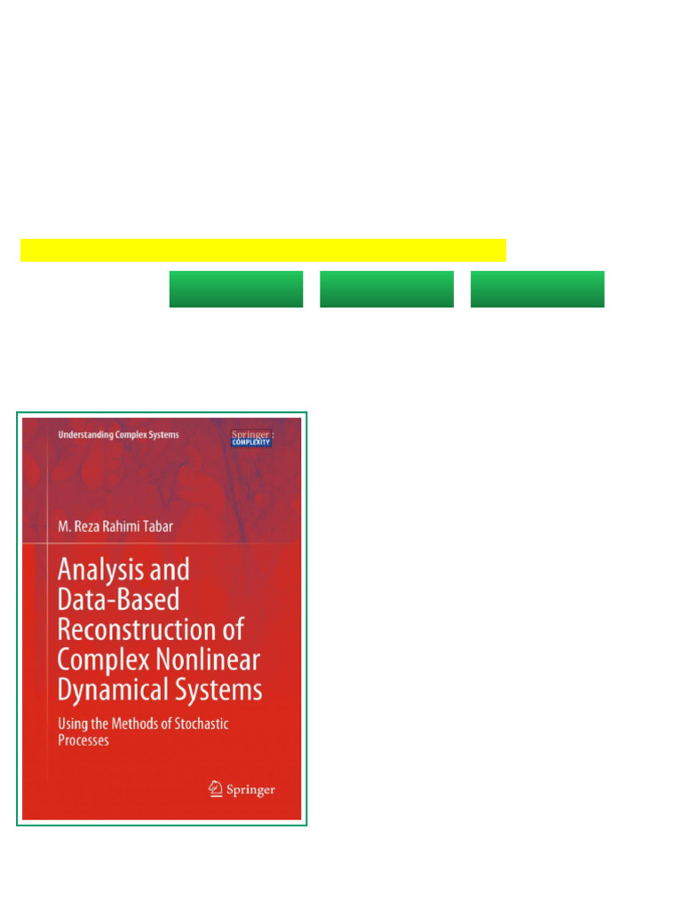 (Ebook) Analysis and Data-Based Reconstruction of Complex Nonlinear ...