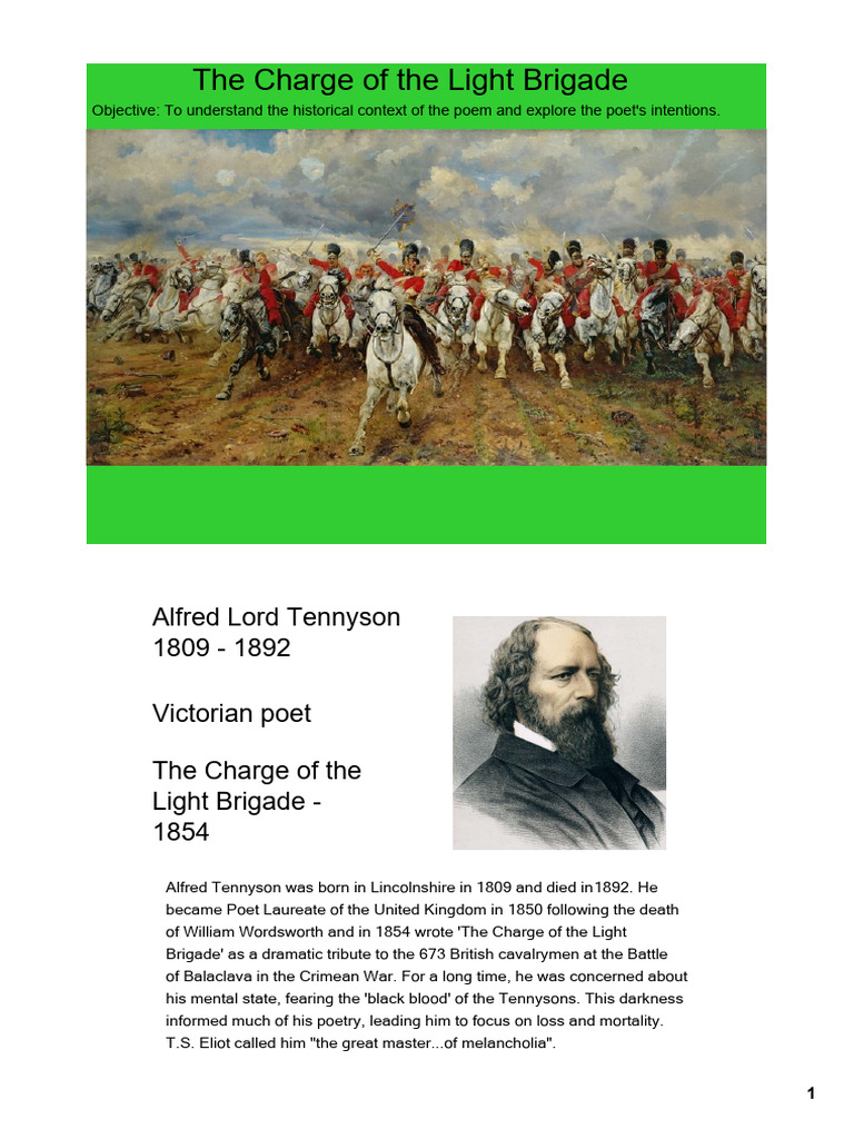 Charge of The Light Brigade Context | PDF | Military Operations | Military