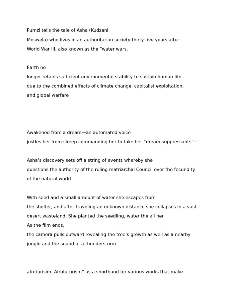 Pumzi Draft | PDF
