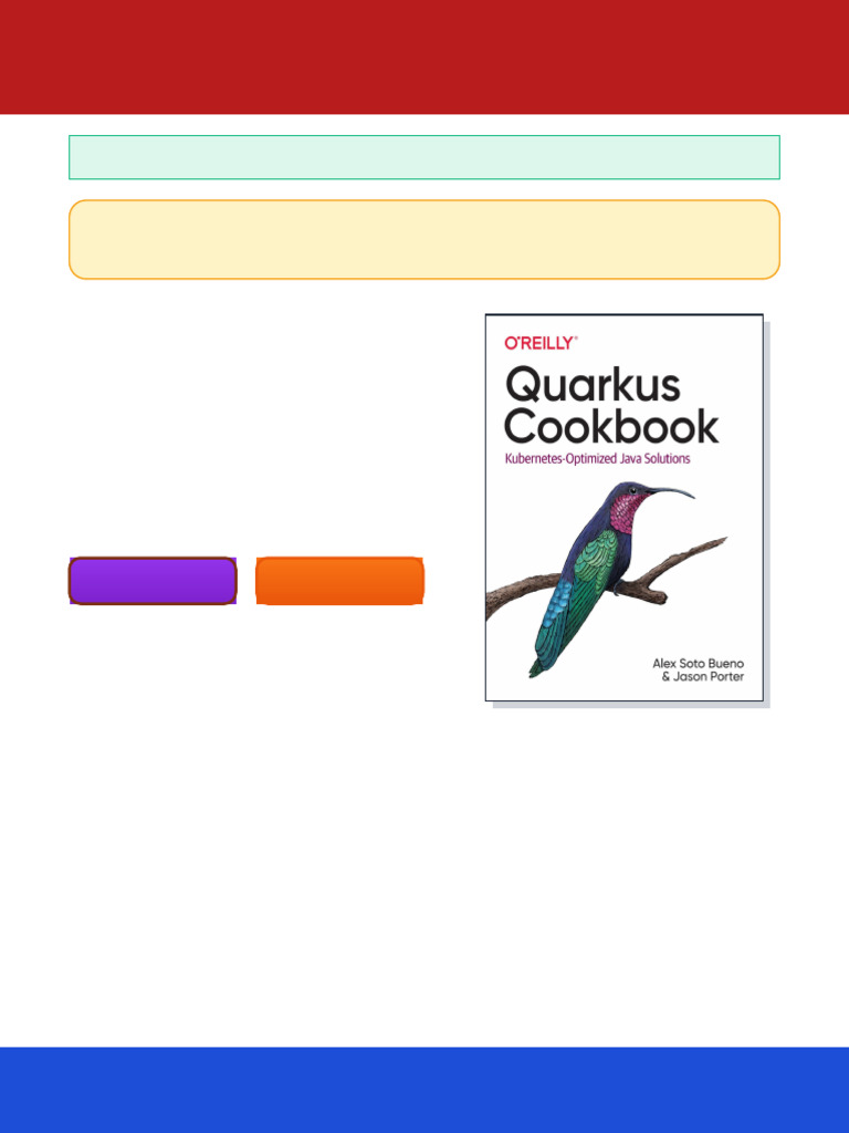 Quarkus Cookbook Kubernetes Optimized Java Solutions 1st Edition Alex ...
