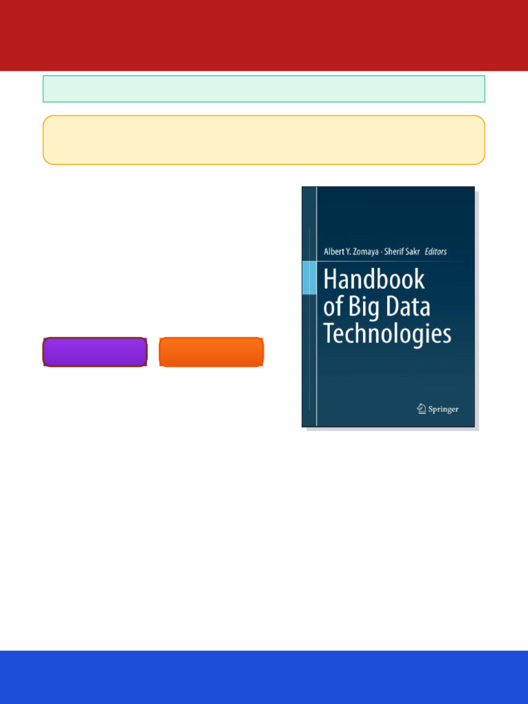 Handbook of Big Data Technologies Sahni ebook collectorâ€™s pdf | PDF | Big Data | Data