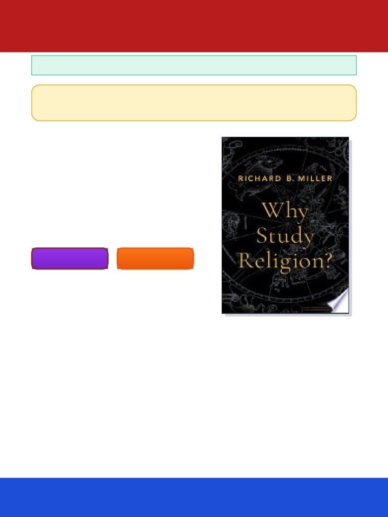 Why Study Religion? Richard B. Miller Ebook Mobile Ready Version | PDF ...