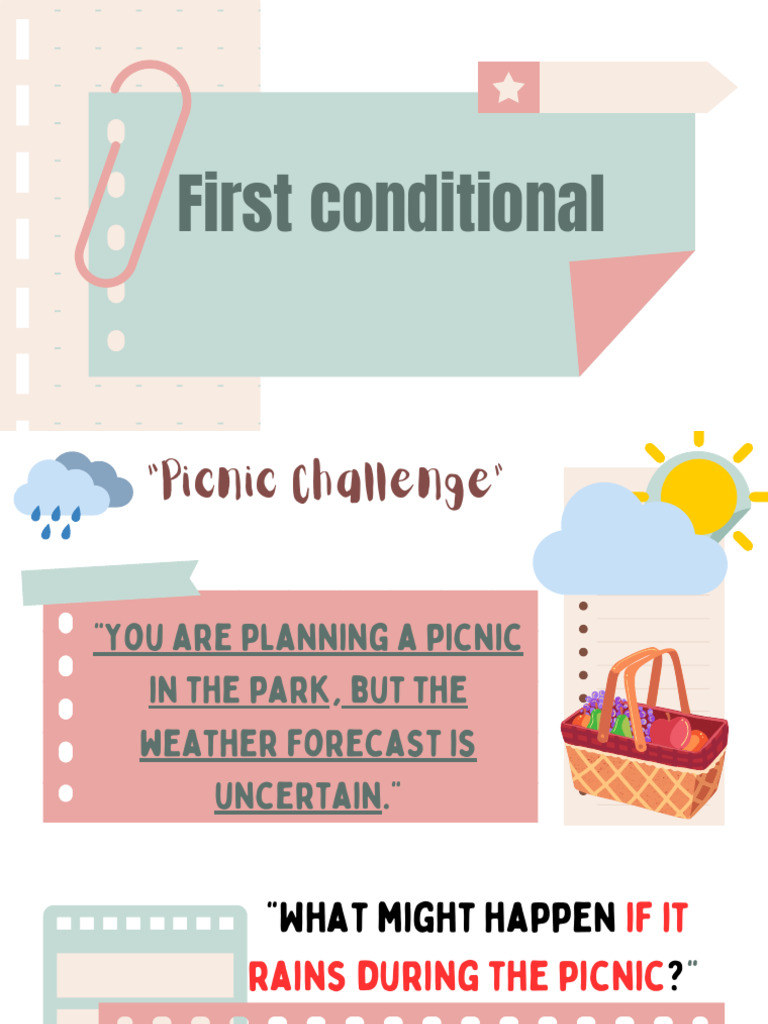 First Conditional, Colorful Presentation | PDF