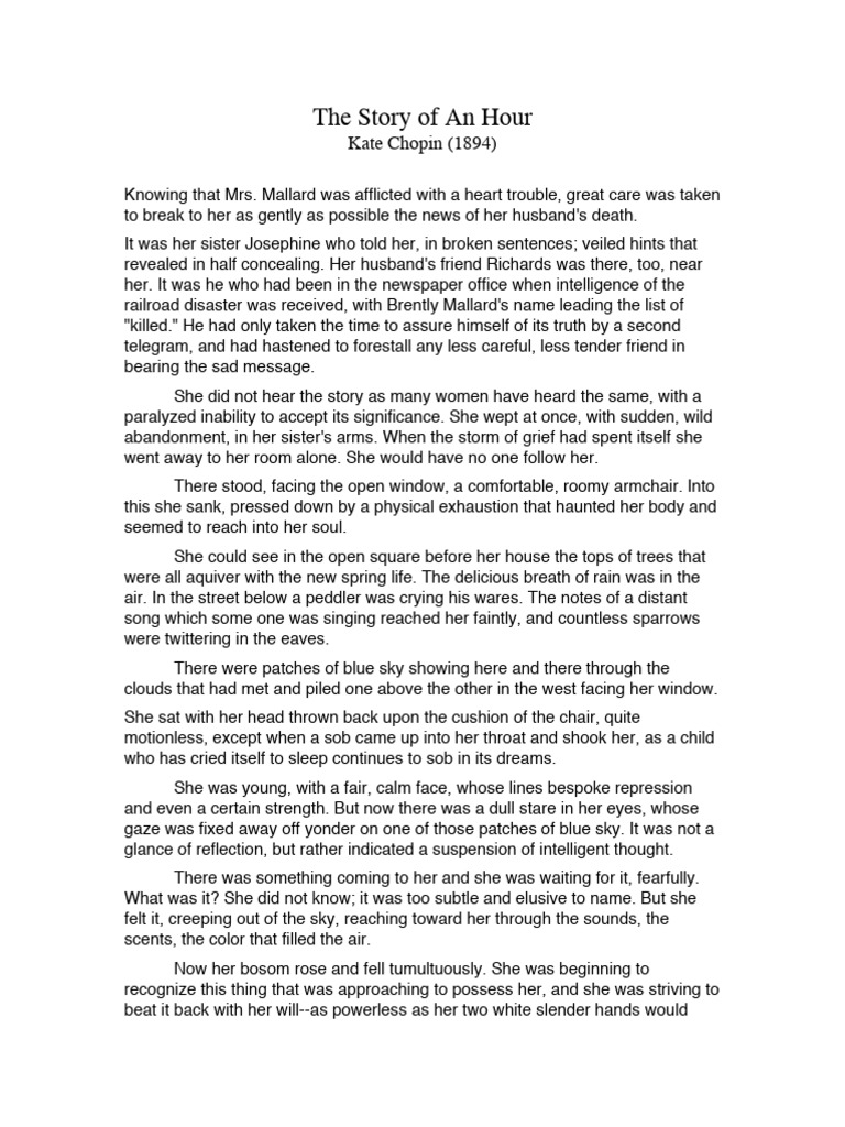 The Freedom of Louise Mallard | PDF
