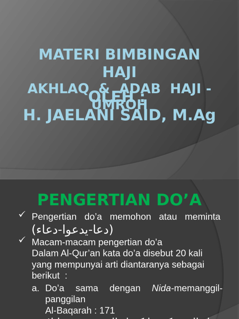 Akhlaq & Adab Haji | PDF