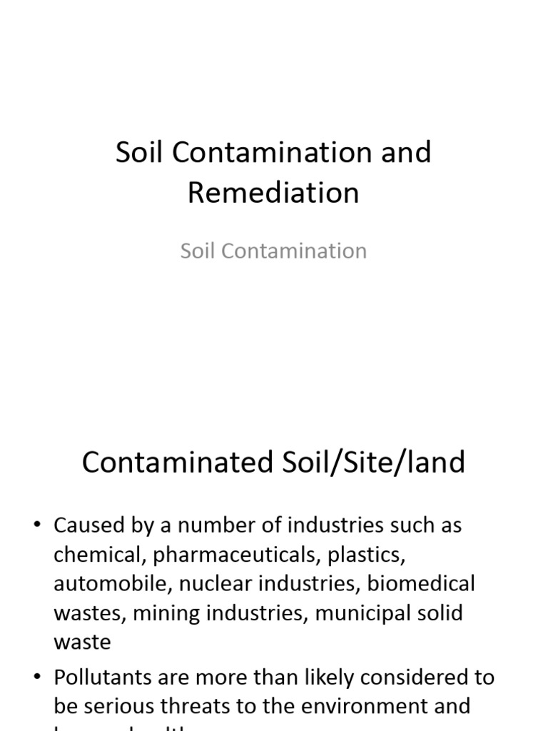 Soil Contam and Reme | PDF | Environmental Remediation | Polycyclic ...