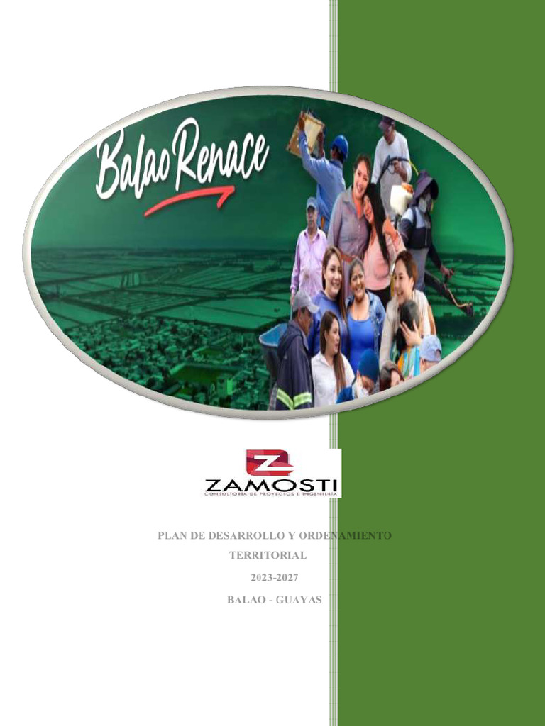 Plan de Desarrollo Territorial Balao 2023-2027 | PDF | Ecuador ...