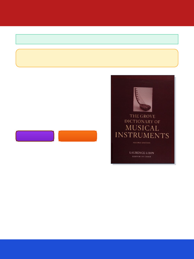 The Grove Dictionary of Musical Instruments Vol 4 Pabarrung Tiama 2nd ...