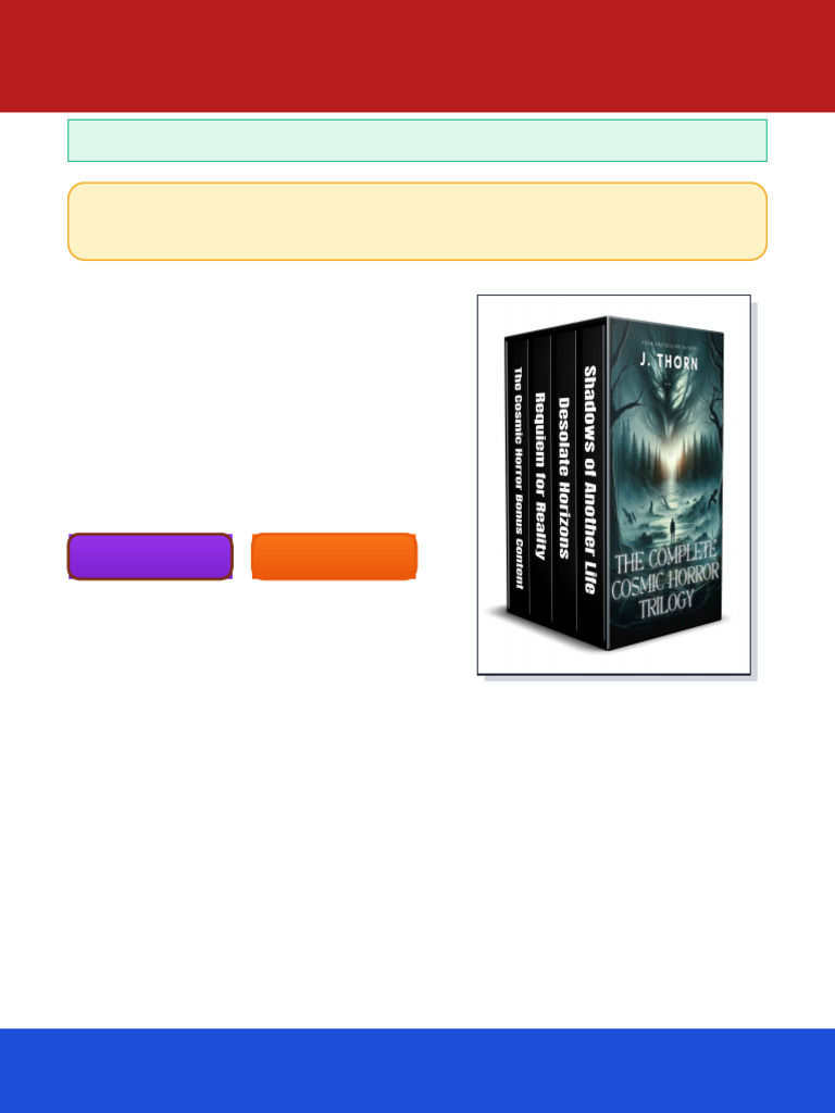 The Complete Cosmic Horror Trilogy 1st Edition J. Thorn. Ebook OCR ...