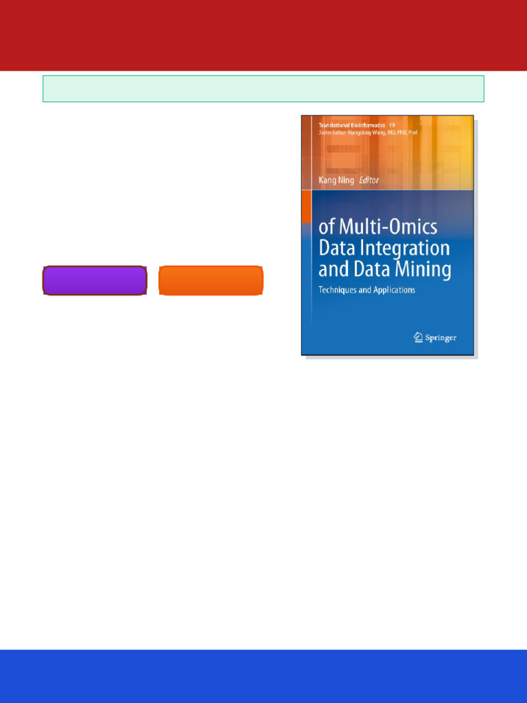 Methodologies of Multi-Omics Data Integration and Data Mining 1st ...