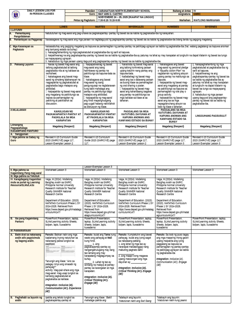 g4q3w4 DLL Esp (Melcs) Revised by Me | PDF