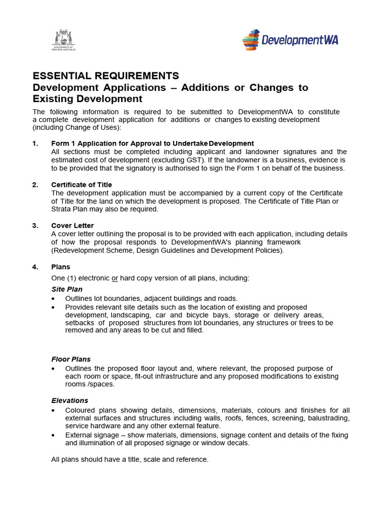 Development Application Requirements Guide | PDF | Sustainable Design