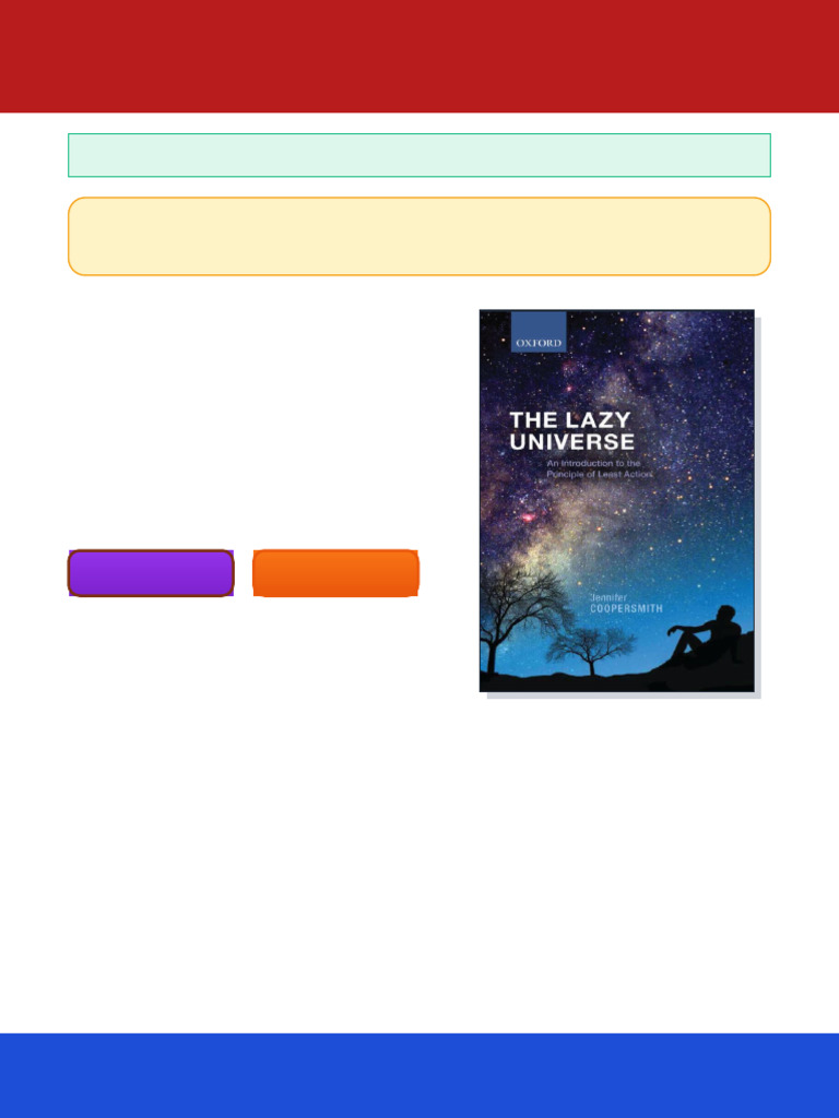 The Lazy Universe: An Introduction To The Principle of Least Action 1st ...