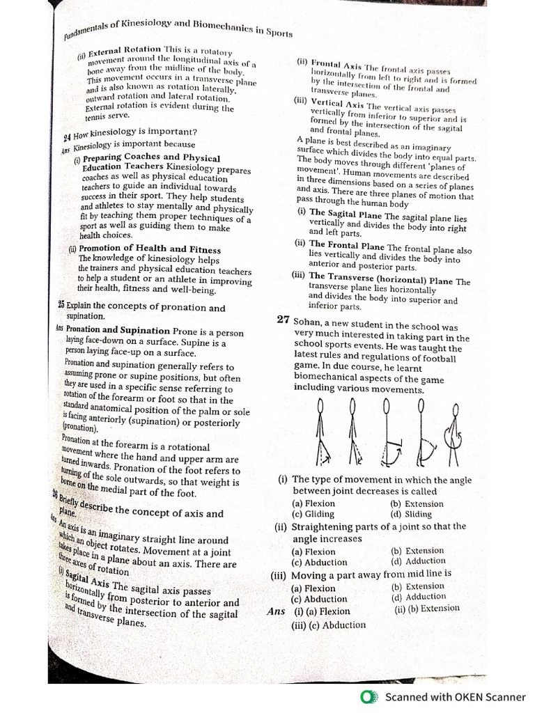Chapter 8 Fundamentals of Kinesiology and Biomechanics in Sports | PDF