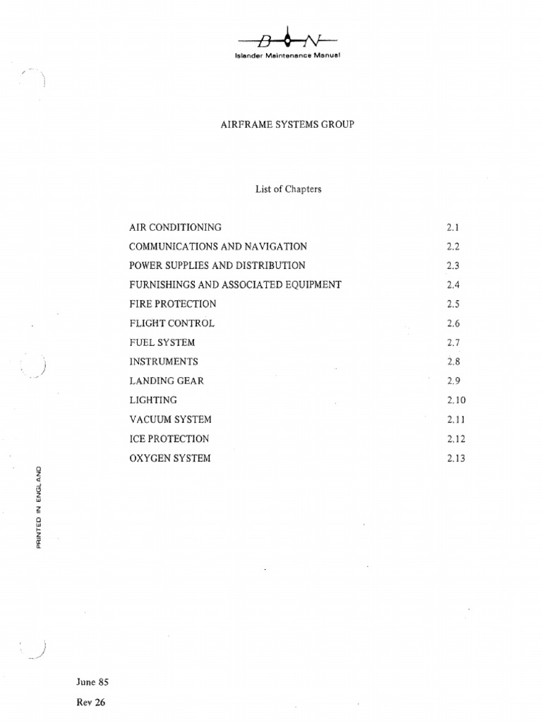 Chapter 2 Airframe System Group | PDF
