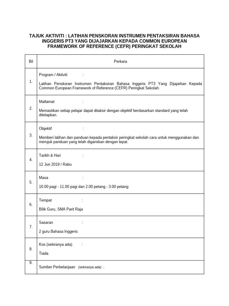 Contoh Format Laporan Bergambar | PDF
