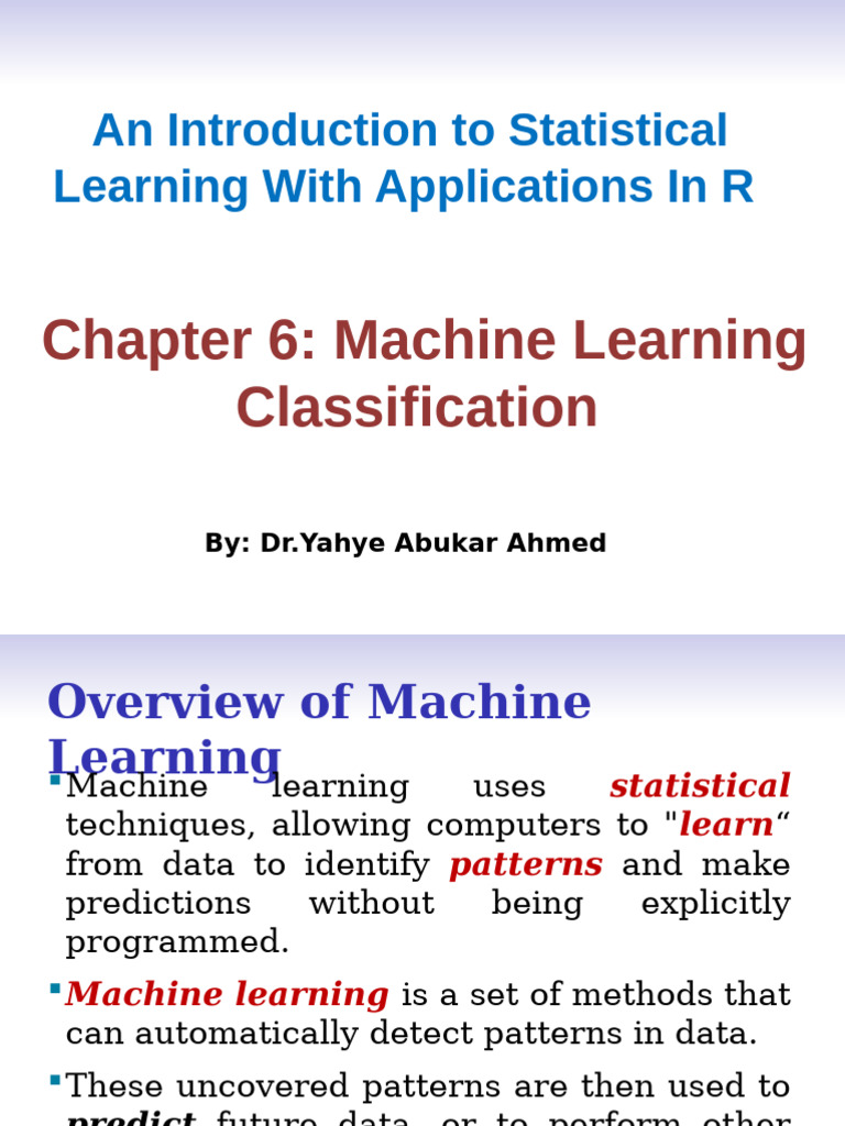 Chapter 6 Classification | PDF | Machine Learning | Statistical ...