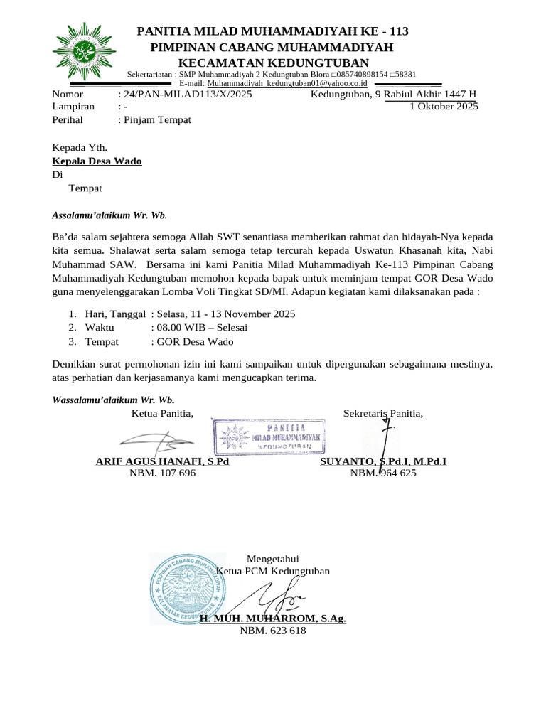 Surat Pemberitahuan | PDF