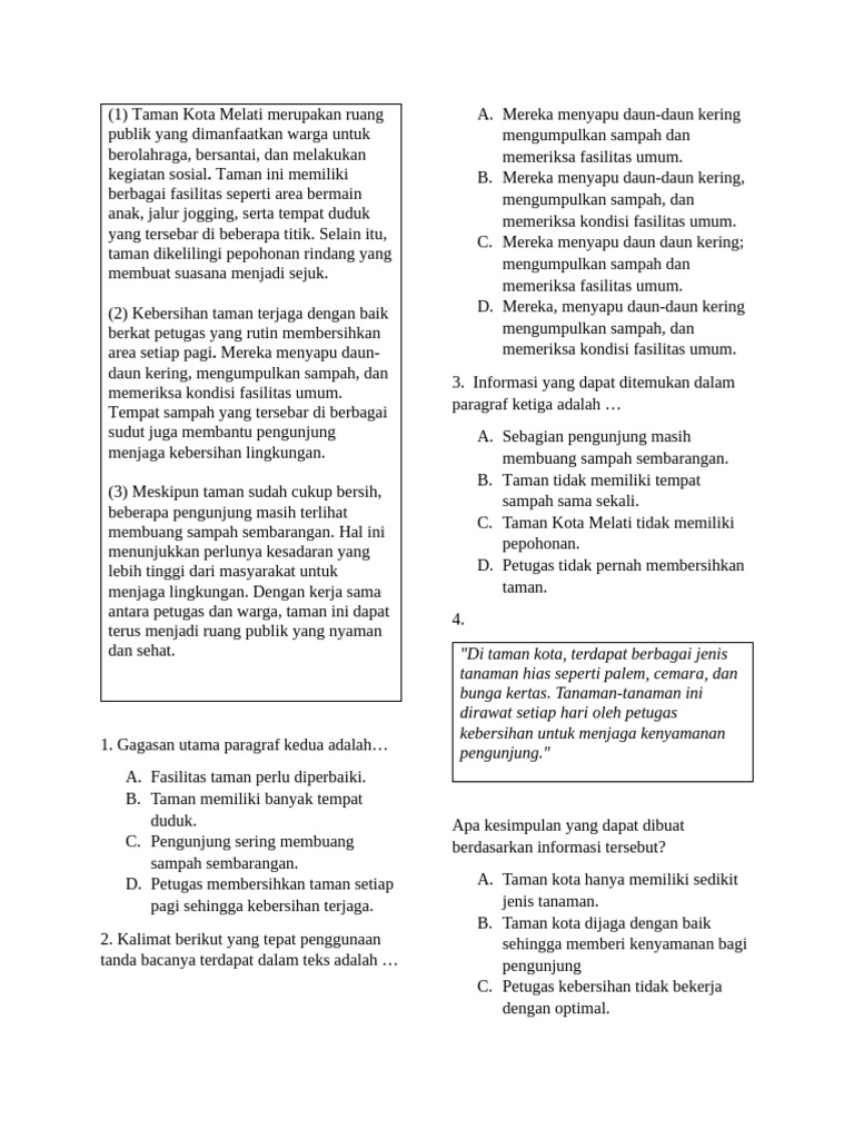 Soal Indonesia kelas 8 | PDF