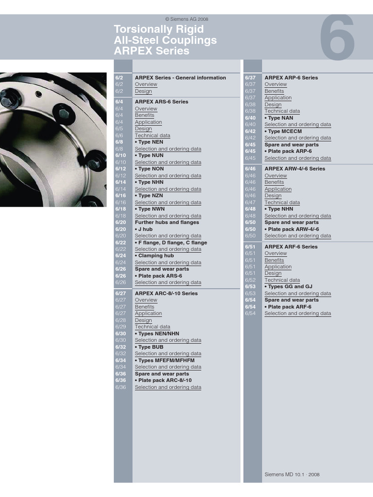 ARPEX Couplings Overview and Data | PDF | Screw | Mechanical Engineering