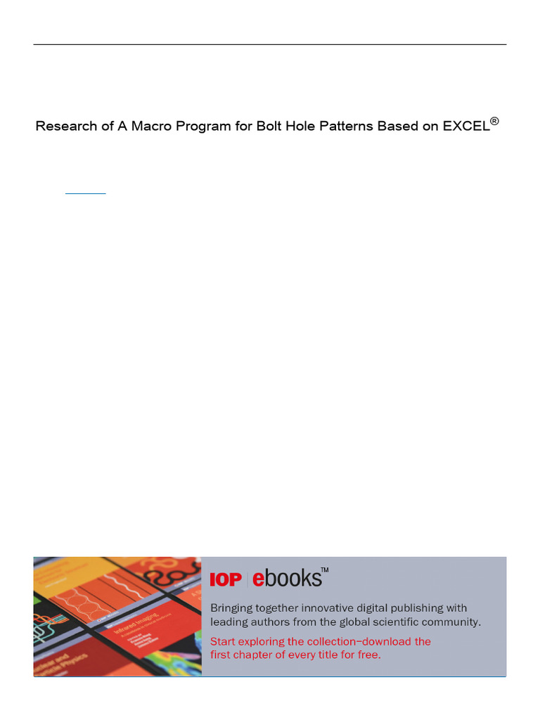 Research of A Macro Program For Bolt Hole Patterns | PDF | Microsoft ...