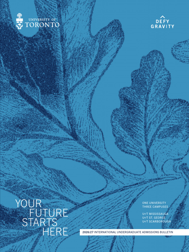 U of T 2026/27 International Admissions Guide | PDF | University And ...