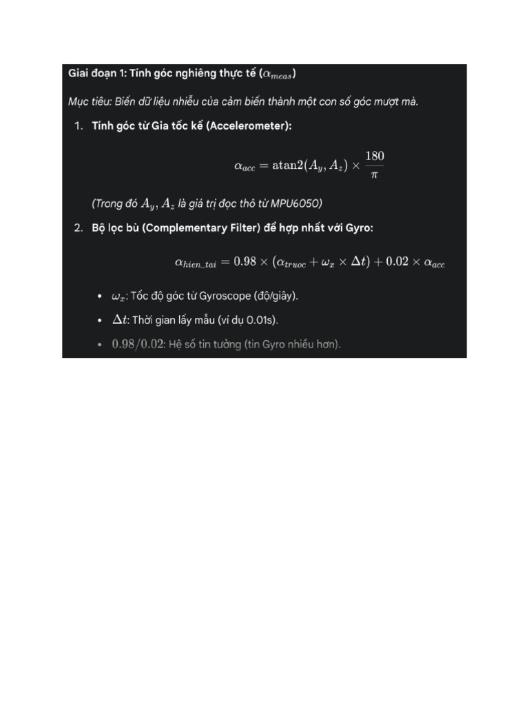 STM32F407 PID Design for Auto Balance Robot | PDF