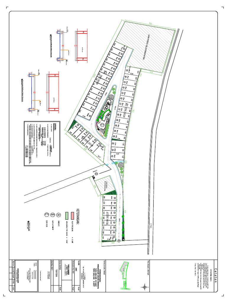SITE PLAN Grand Permata Update PBG Oke Model | PDF