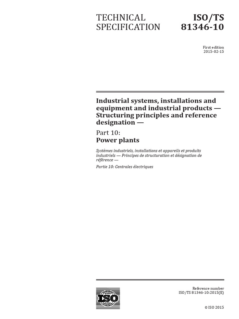 ISO TS 81346 10 2015 en Preview | PDF | International Organization For ...