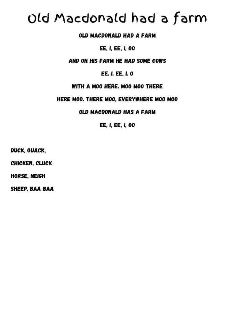 Old Macdonald Had A Farm - 20251104 - 100328 - 0000 | PDF