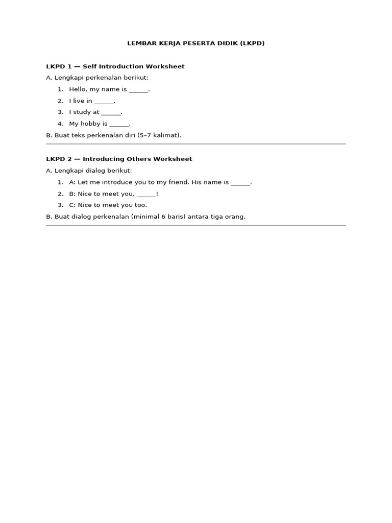 LAMPIRAN BAB 1 Expressions Introducing Yourself - Others | PDF