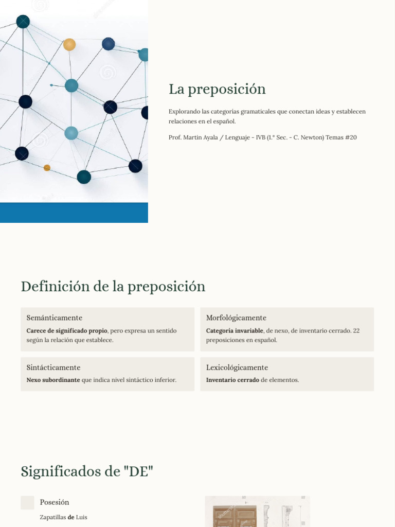 1° Sec - Tema 20 - La-Preposicion y Tema 21 - La-Conjuncion | PDF ...