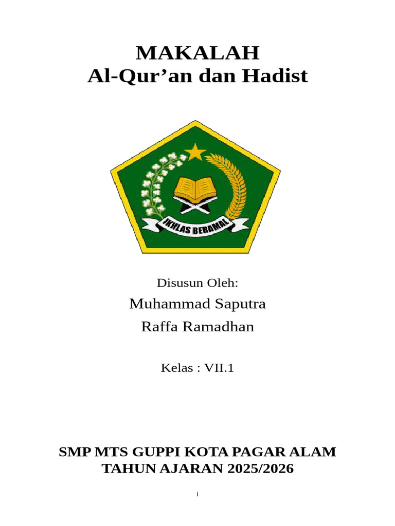 Daftar Isi Makalah | PDF