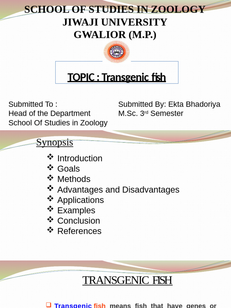 Transgenic Fish: Methods and Applications | PDF | Genetically Modified ...