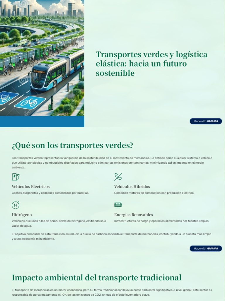 Transportes Verdes y Logistica Elastica Hacia Un Futuro Sostenible ...