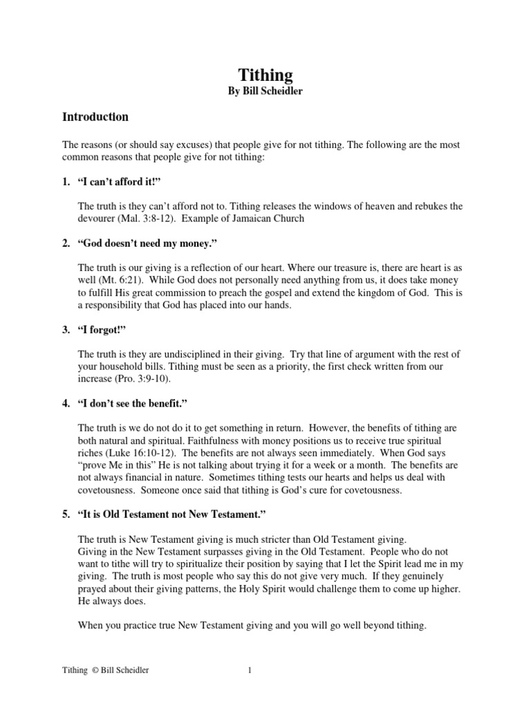 Tithing US | PDF | Jesus | Religious Belief And Doctrine