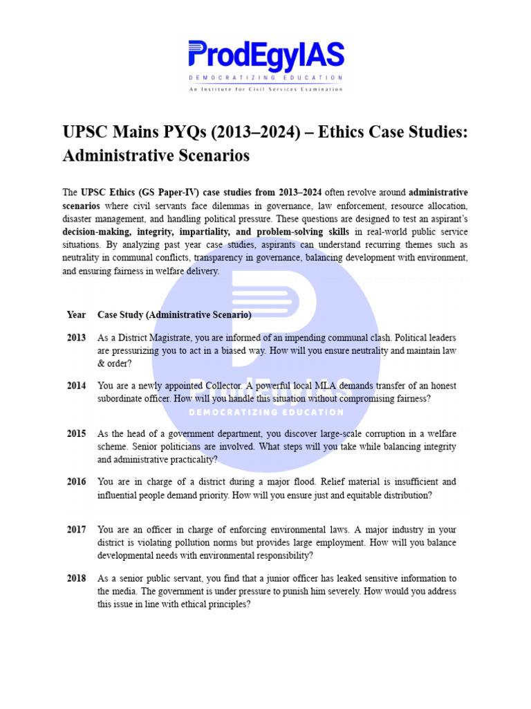 Ethics Case Studies Pdf Government