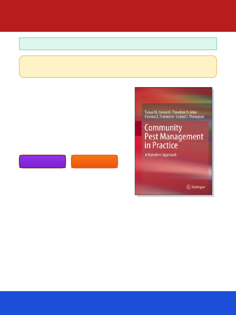 Community Pest Management in Practice: A Narrative Approach Tanya M. Howard ebook PDF unlocked ...