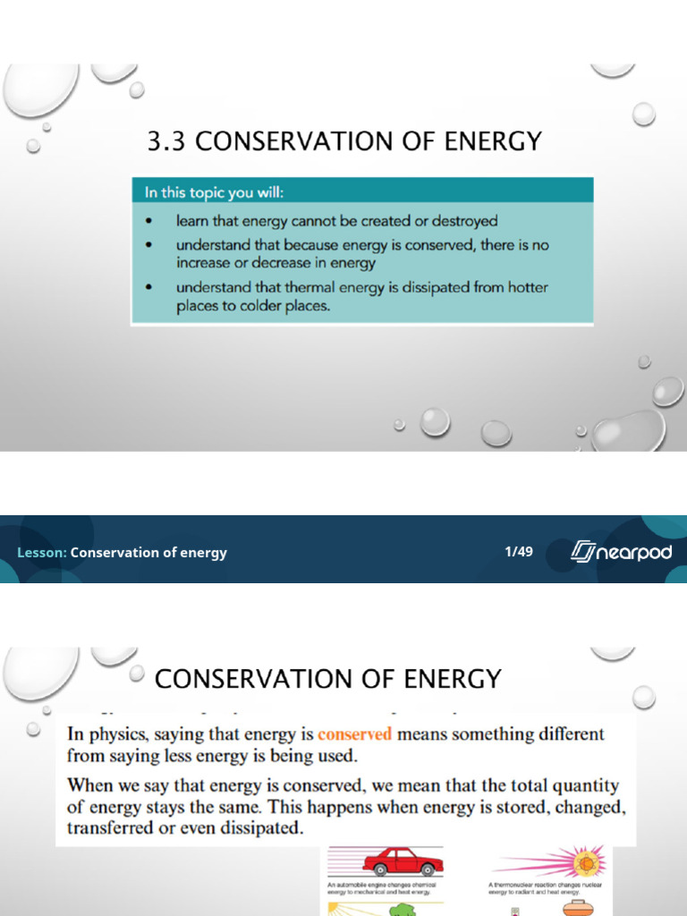 3.3 Conservation of Energy (Nearpod) | PDF | Efficient Energy Use ...