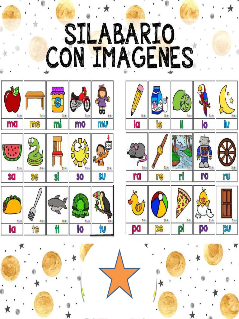 Silabario para Imprimir Con Imágenes. | PDF