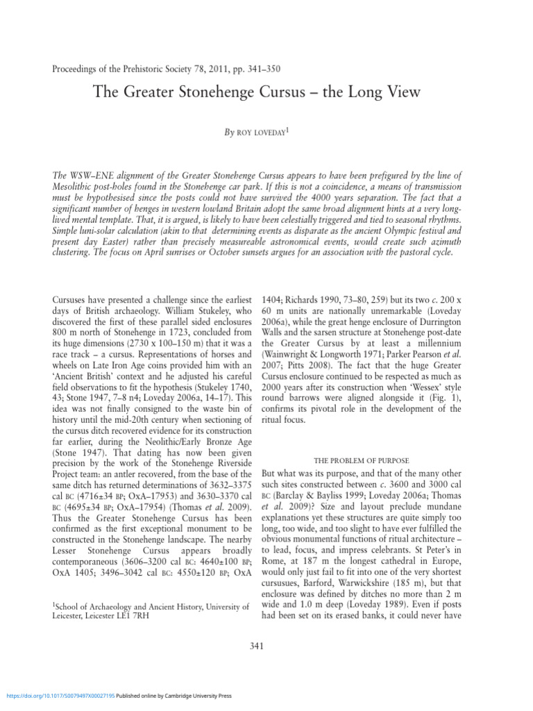 The Greater Stonehenge Cursus Explained | PDF | Stonehenge