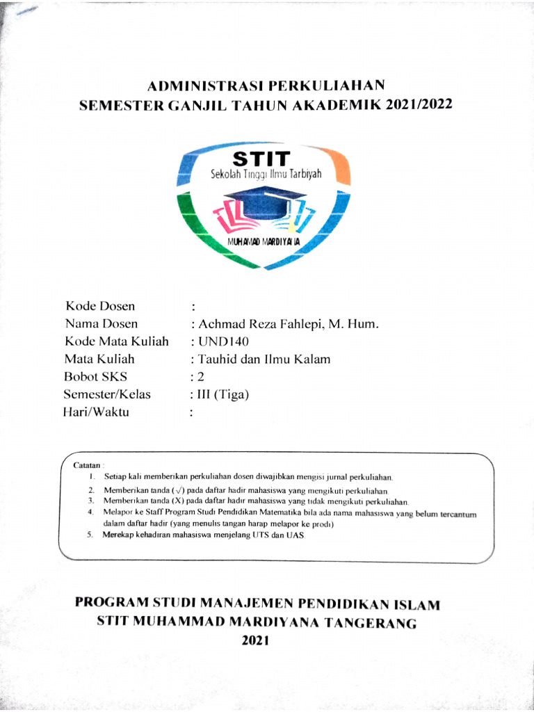 Tauhid Dan Ilmu Kalam SK 2021 | PDF